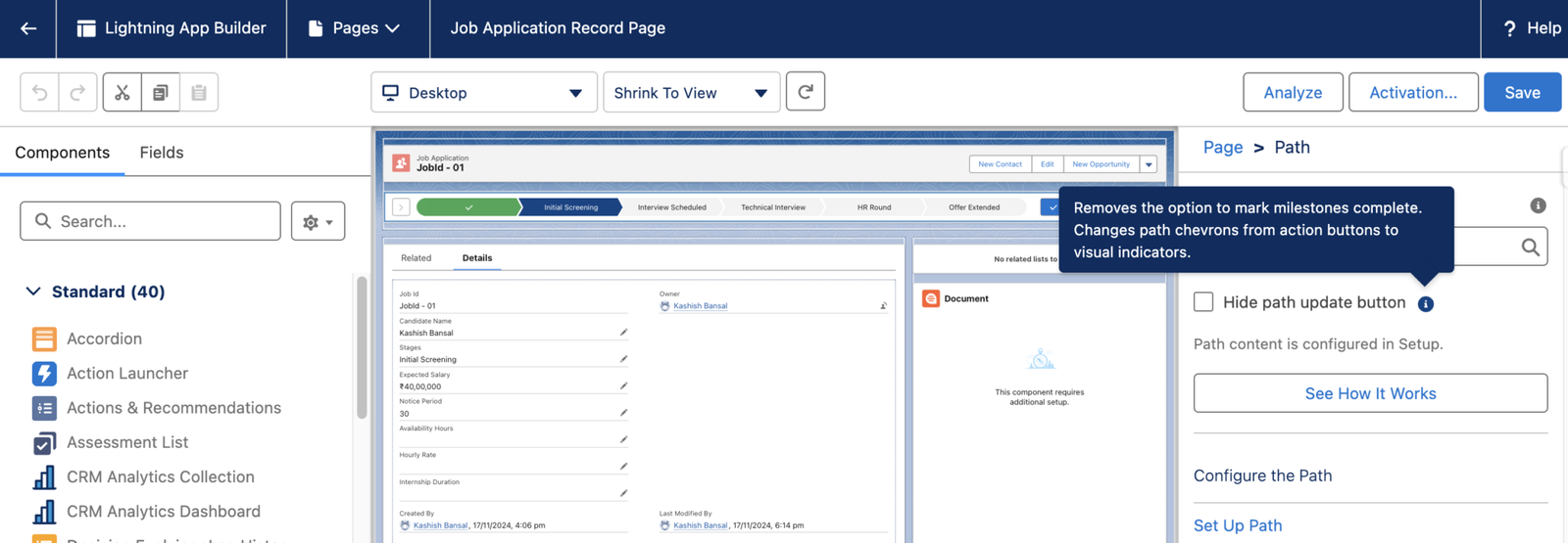 Path setting in salesforce with example - Salesforce Geek